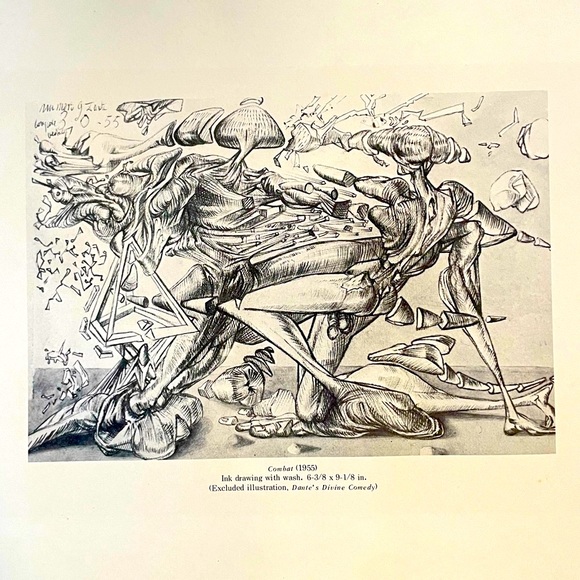 Art | Salvador Dali Print Of Combat Ink Drawing | Poshmark